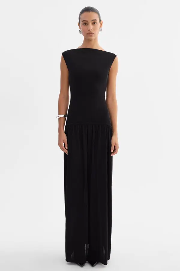 LAMARQUE Hanna Knit Maxi Dress - Black