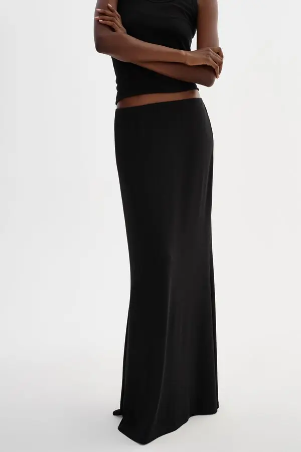 LAMARQUE Jazmin Knit Maxi Skirt - Black