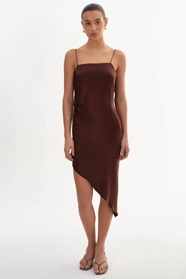 LAMARQUE Ashley Asymmetric Satin Dress