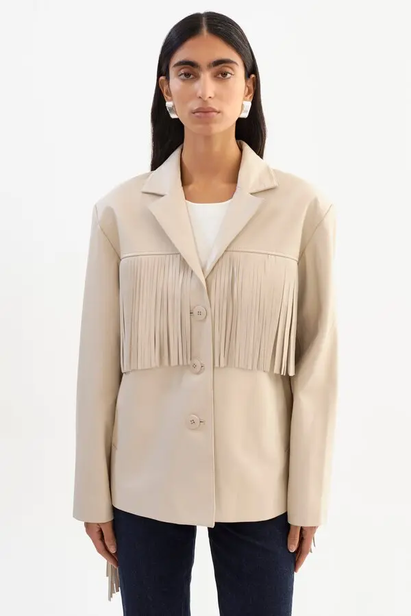 LAMARQUE Rianne Leather Fringe Jacket - One-color