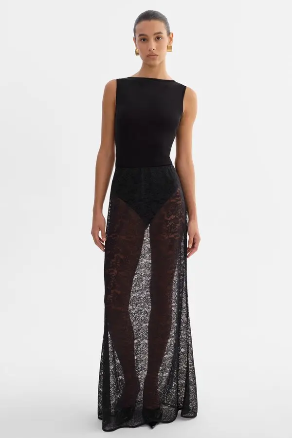 LAMARQUE Ren Lace Maxi Skirt