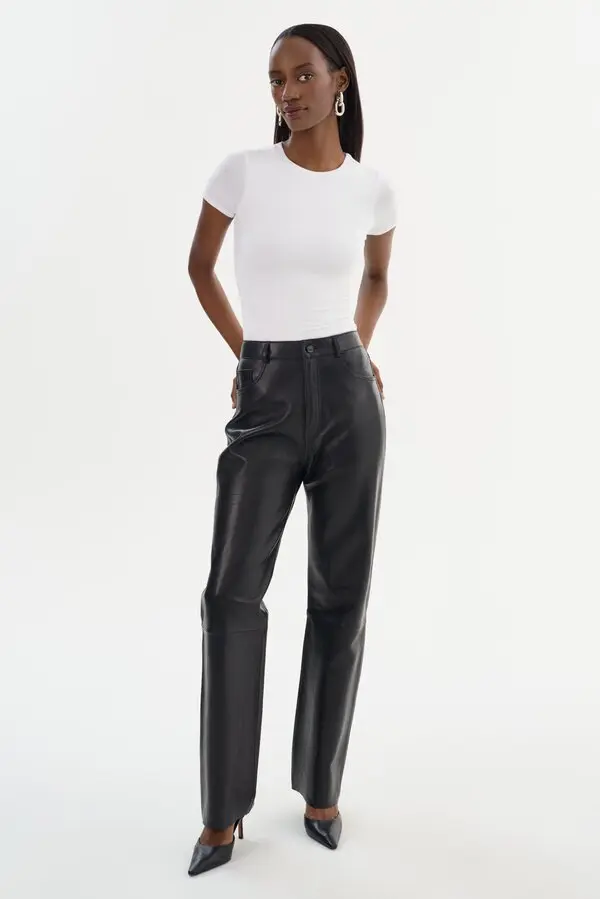 LAMARQUE Shannon Leather Pants - Black