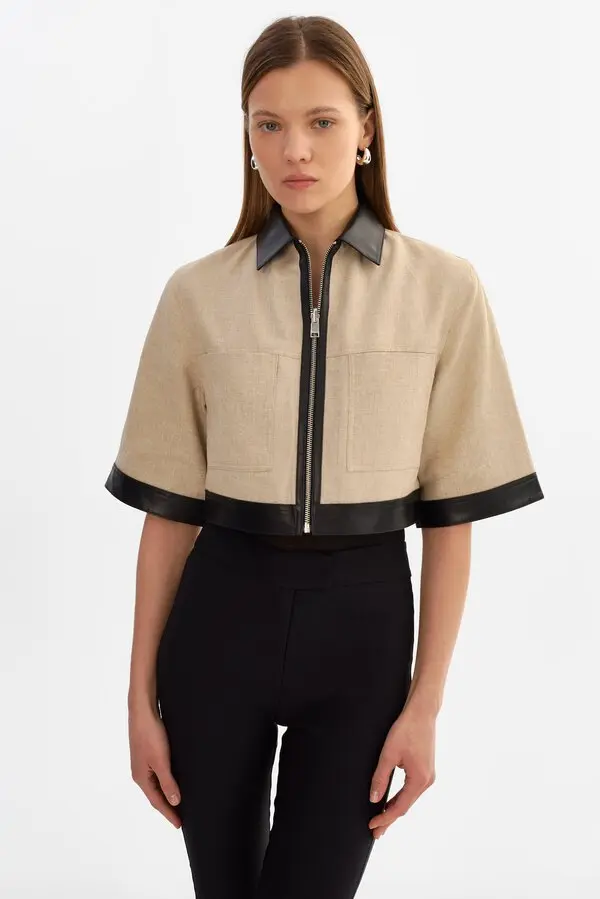 LAMARQUE Caprice Short Sleeve Linen Jacket - One-color