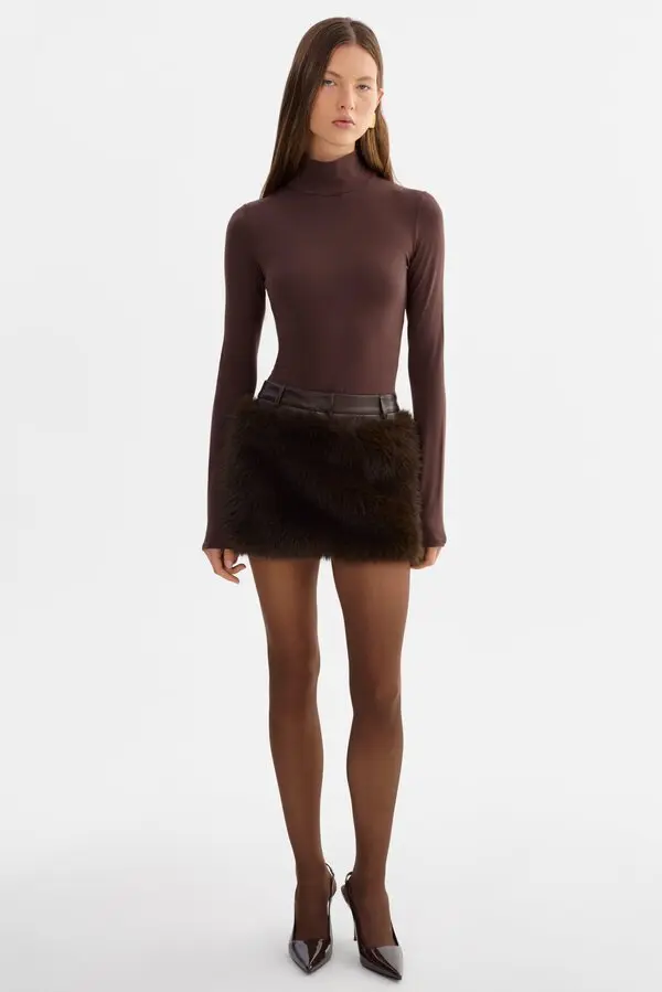 LAMARQUE Carrie Faux Fur Skort - One-color