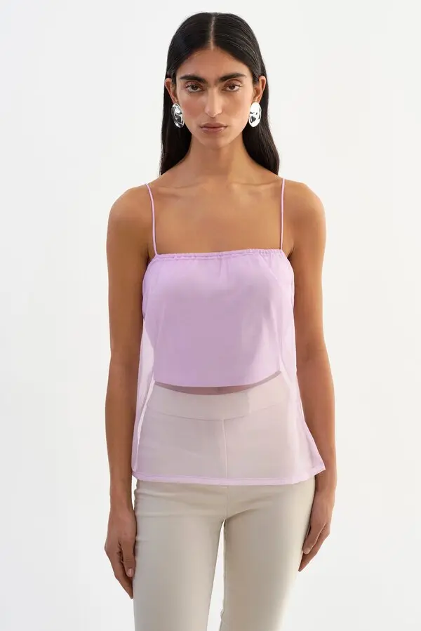LAMARQUE Delphine Sheer Organza Top - One-color