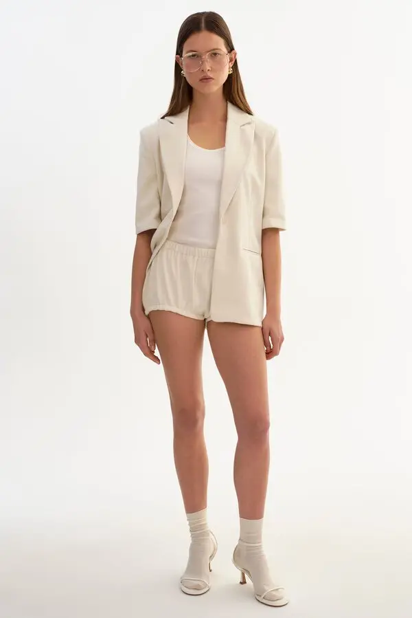 LAMARQUE Cleo Faux Suede Bloomer Shorts - Opal
