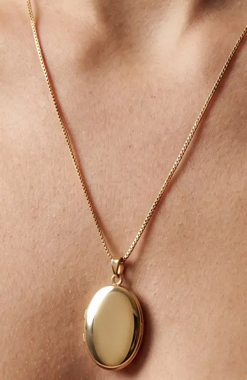 Argento Vivo Stacy 14k Plated Oval Locket Necklace