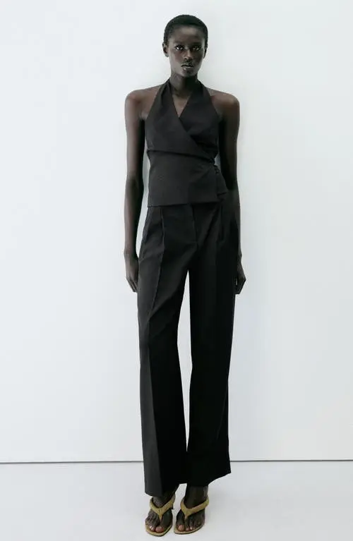 Mango Roma Straight Leg Tailored Trousers