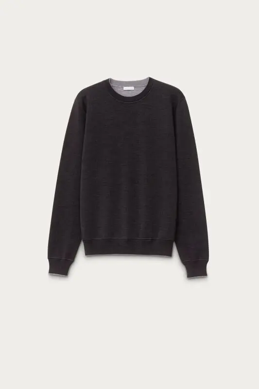 Iris Von Arnim Merino Sweater Reversible - Anthra/platinum