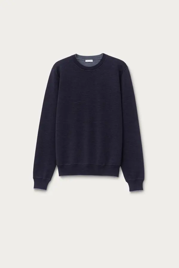 Iris Von Arnim Merino Sweater Reversible - Midnigth/blu