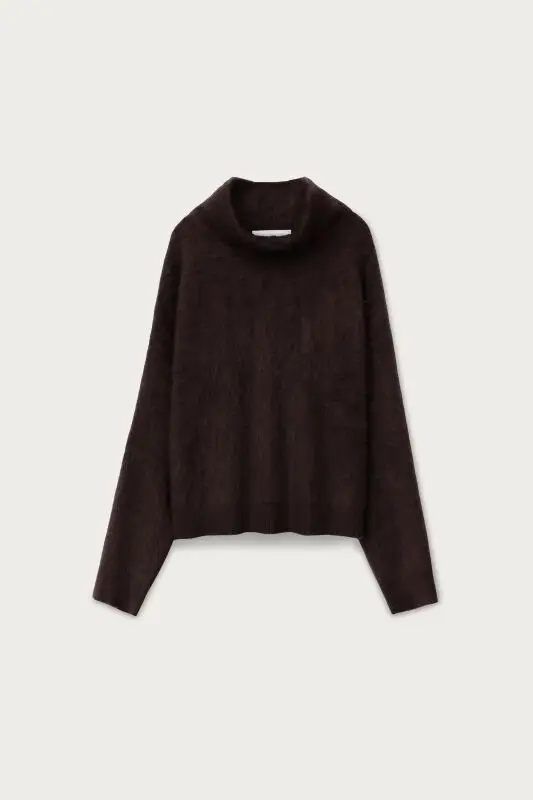 Iris Von Arnim Brushed Cashmere Sweater - Chocolate