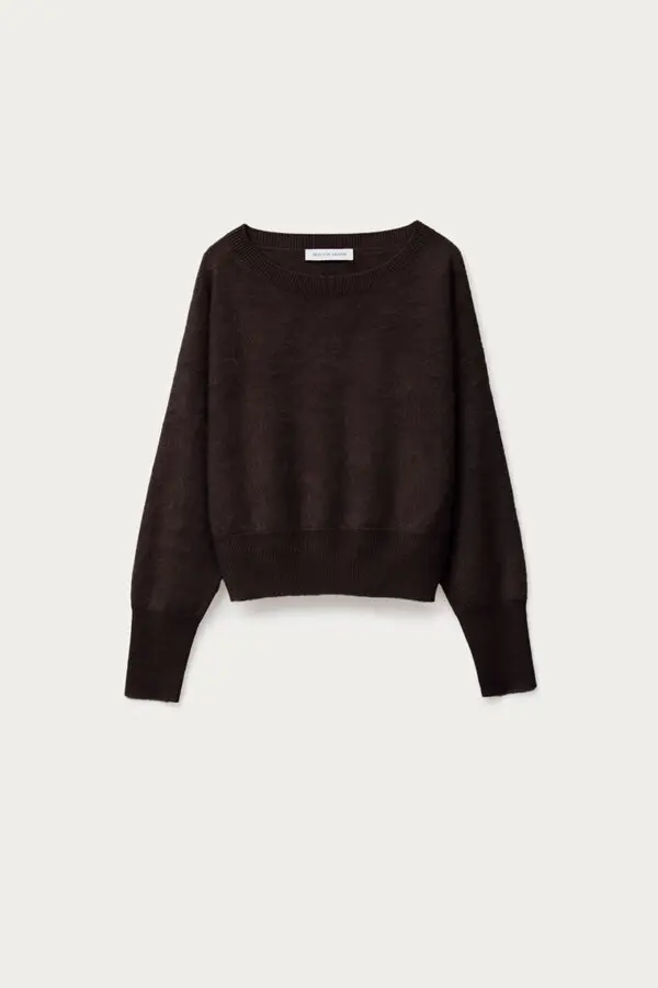 Iris Von Arnim Brushed Cashmere Sweater - Chocolate