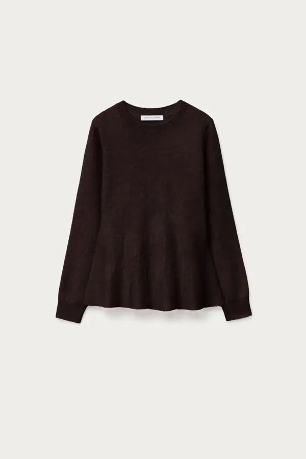 Iris Von Arnim Brushed Cashmere Sweater - Chocolate