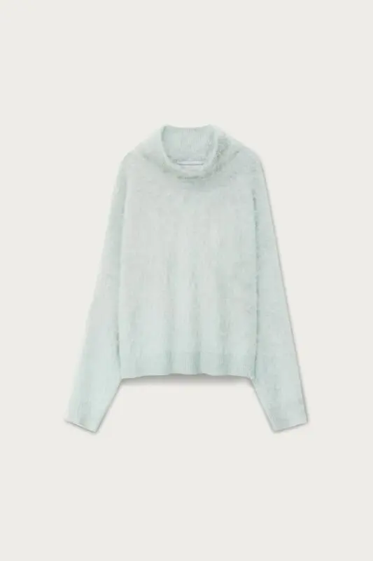 Iris Von Arnim Brushed Cashmere Sweater - Glacier