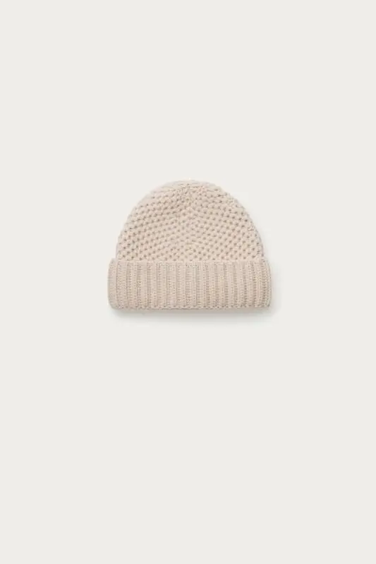 Iris Von Arnim Stonewashed Cashmere Beanie - Alabaster