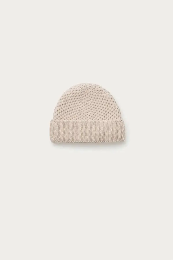 Iris Von Arnim Stonewashed Cashmere Beanie - Alabaster