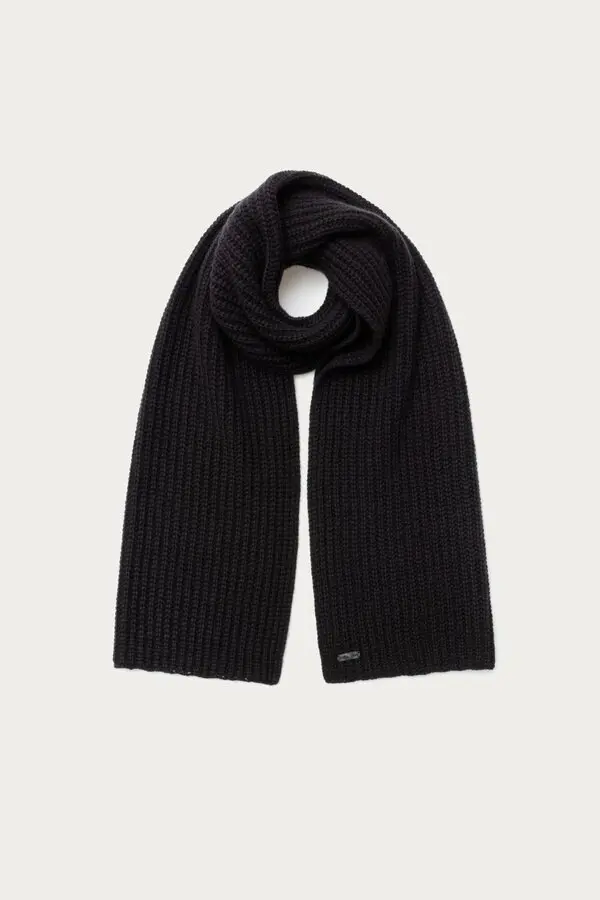 Iris Von Arnim Stonewashed Cashmere Scarf - Black