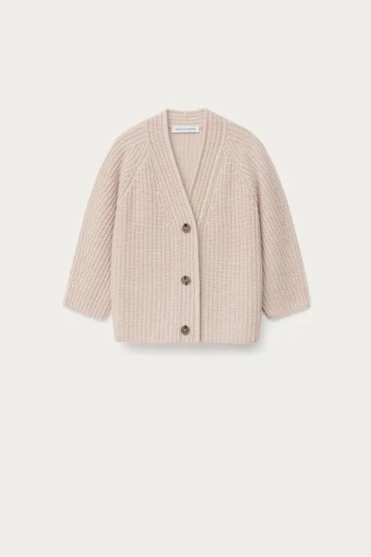 Iris Von Arnim Stonewashed Cashmere Cardigan - Alabaster