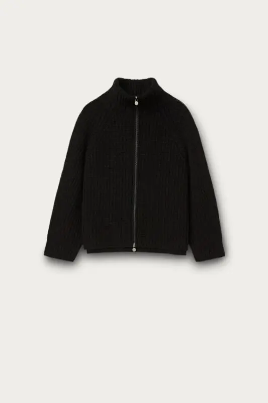 Iris Von Arnim Stonewashed Cashmere Cardigan - Black