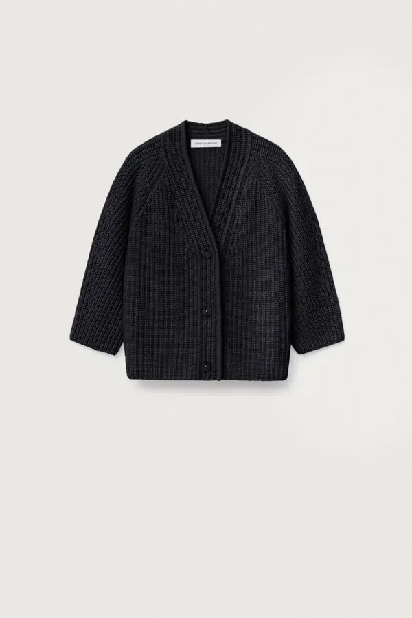 Iris Von Arnim Stonewashed Cashmere Cardigan - Navy