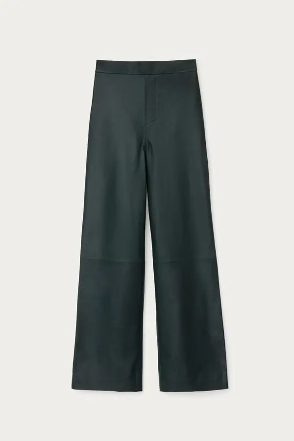 Iris Von Arnim Leather Trousers - Pine Green