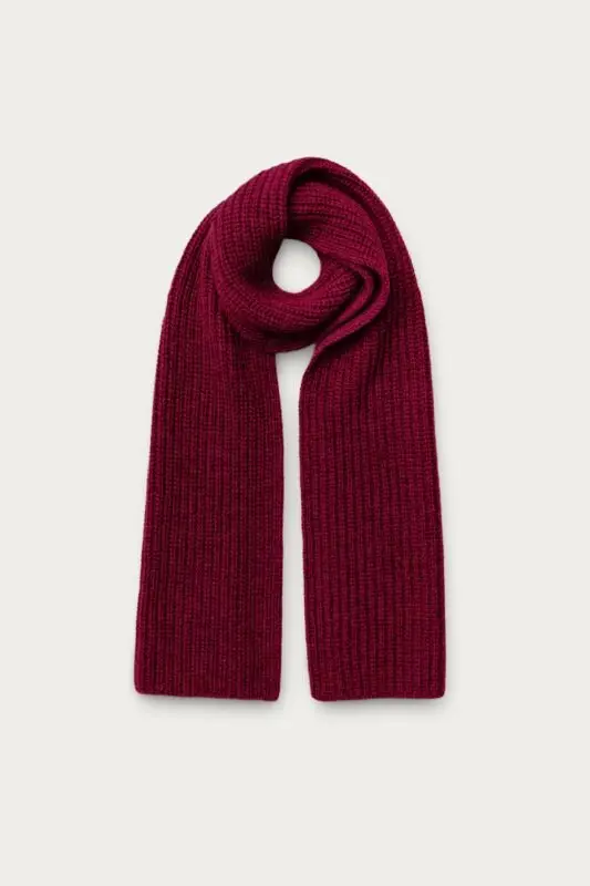 Iris Von Arnim Cashmere Scarf - Ruby