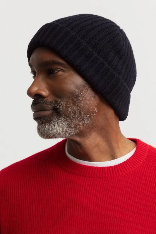 Iris Von Arnim Cashmere Beanie - Navy