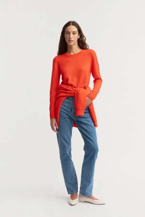 Iris Von Arnim Cashmere-silk Sweater - Chili