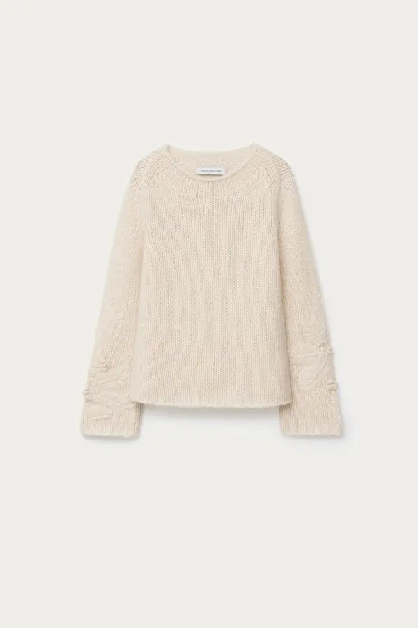 Iris Von Arnim Cashmere-silk Sweater - Ecru