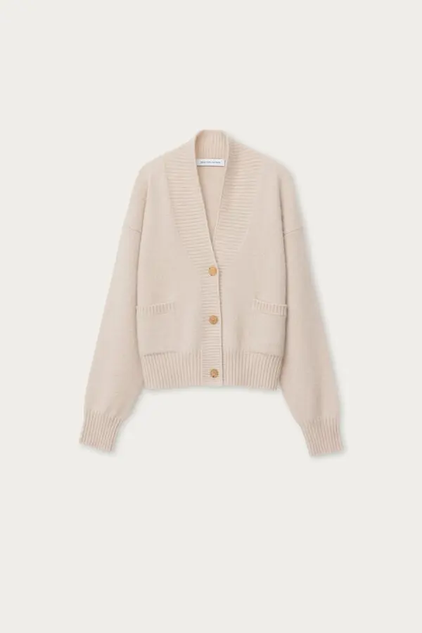 Iris Von Arnim Cashmere-silk Cardigan - Alabaster