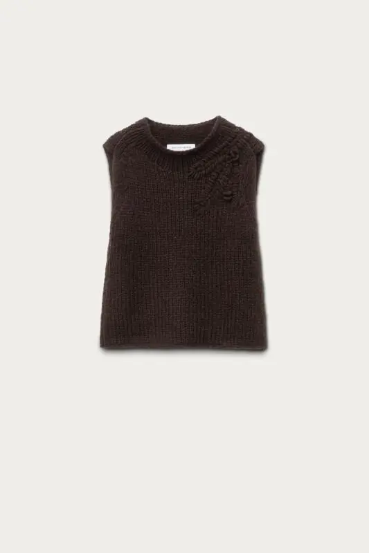 Iris Von Arnim Cashmere-silk Top - Chocolate