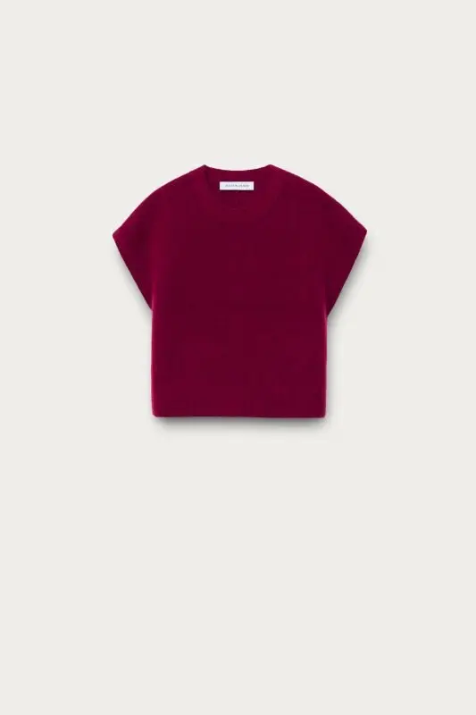 Iris Von Arnim Cashmere-silk Top - Ruby
