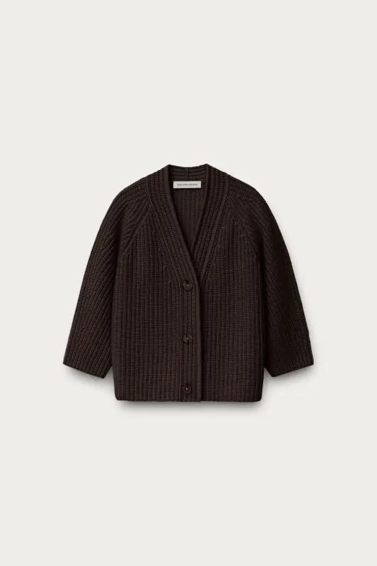 Iris Von Arnim Cashmere Cardigan - Chocolate