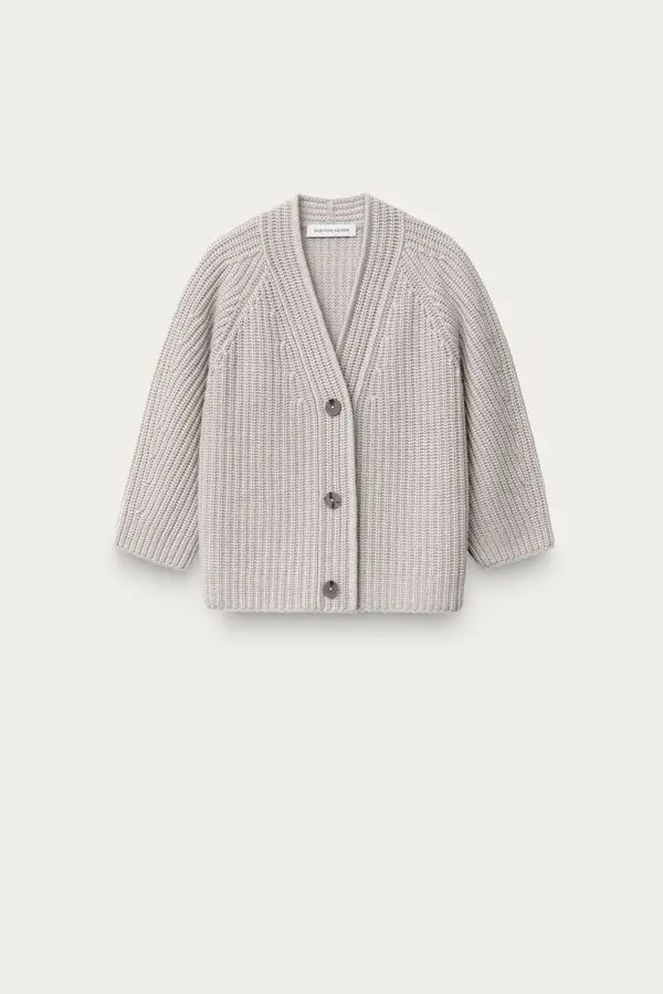 Iris Von Arnim Cashmere Cardigan - Pebble