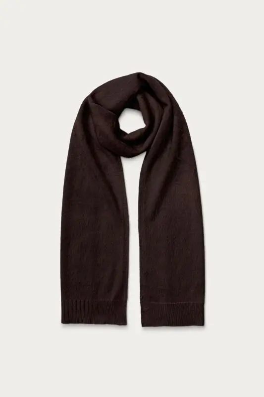 Iris Von Arnim Brushed Cashmere Scarf - Chocolate