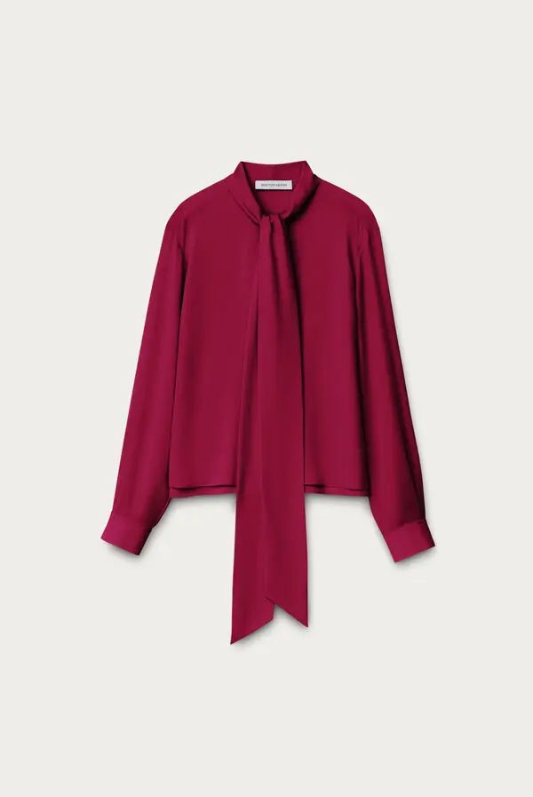 Iris Von Arnim Silk Blouse - Ruby