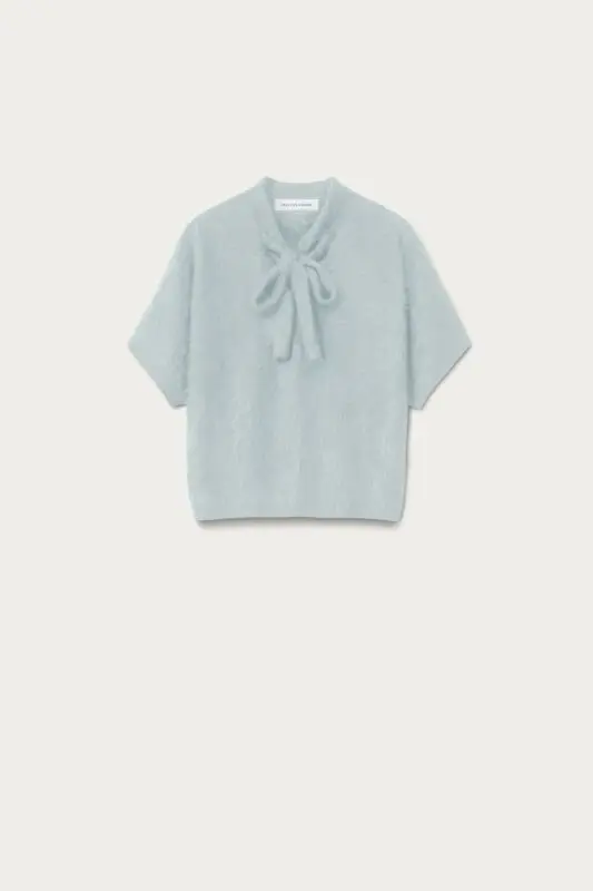 Iris Von Arnim Brushed Cashmere Top - Glacier
