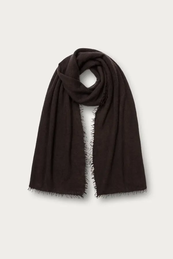 Iris Von Arnim Cashmere Scarf - Chocolate
