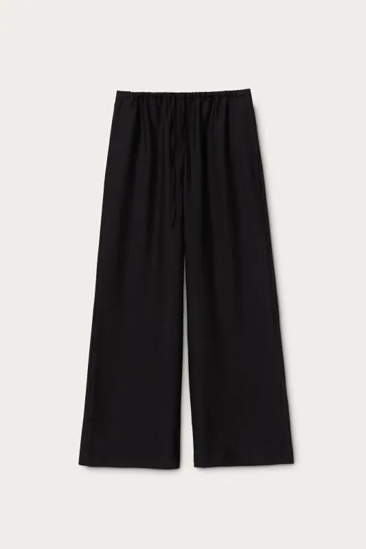Iris Von Arnim Herringbone Trousers - Black