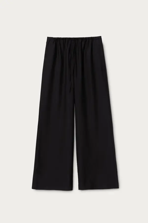 Iris Von Arnim Herringbone Trousers - Black