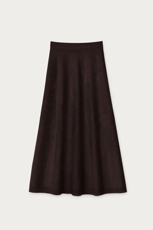 Iris Von Arnim Brushed Cashmere Skirt
