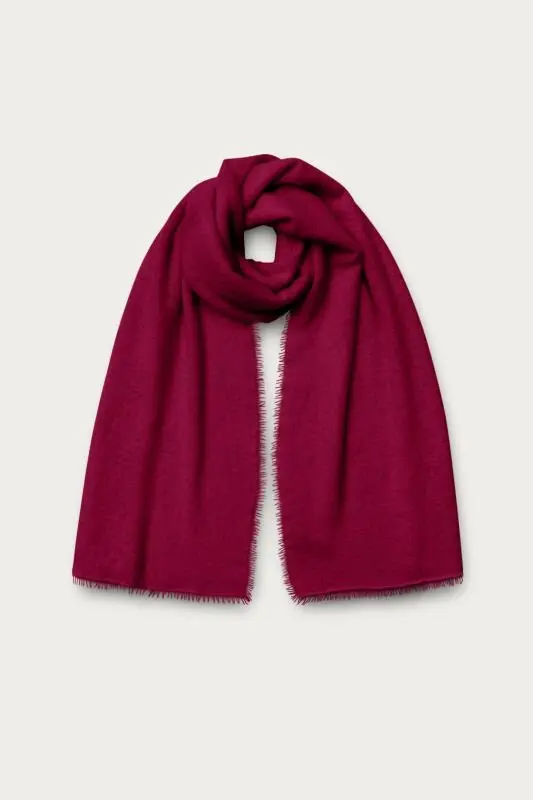 Iris Von Arnim Cashmere Scarf 90x90 - Ruby