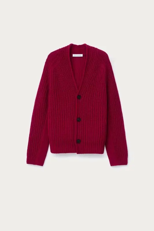 Iris Von Arnim Cashmere Cardigan - Ruby