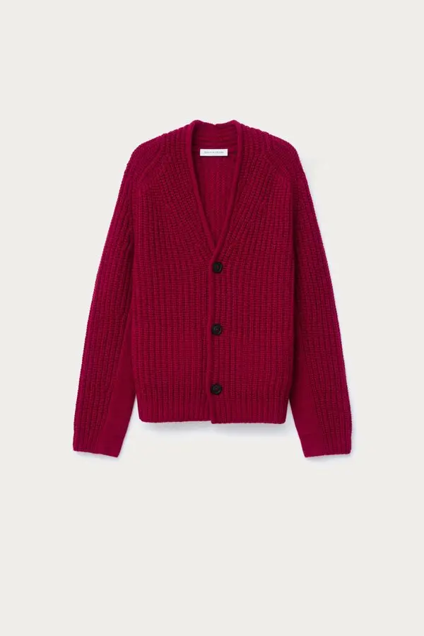 Iris Von Arnim Cashmere Cardigan - Ruby