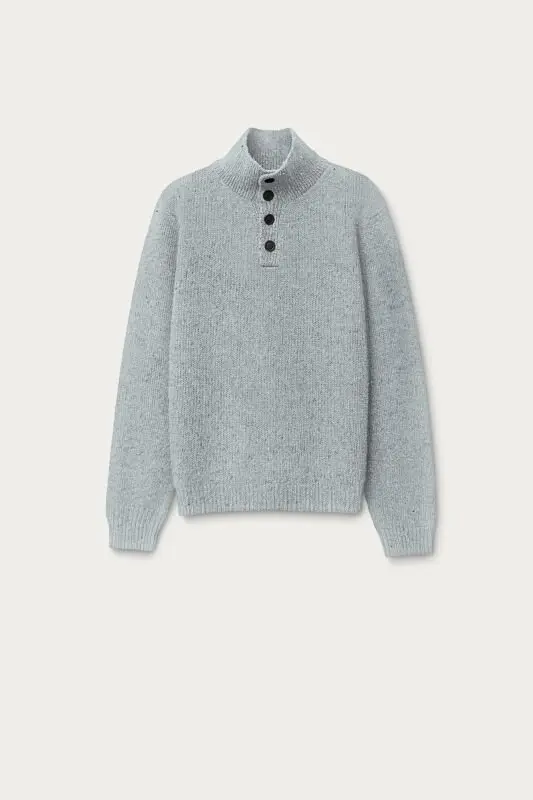 Iris Von Arnim Wool-cashmere Half-zip Sweater - Arctic
