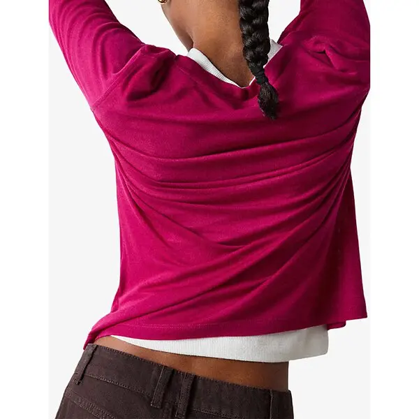 Whistles Crewneck Long-sleeve Jersey Top