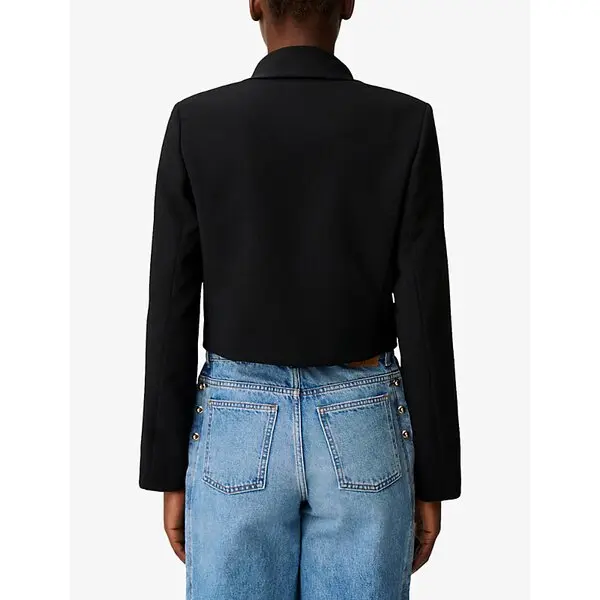 Claudie Pierlot Detachable-scarf Crepe Jacket