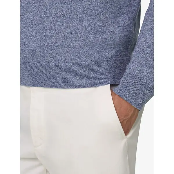 Boggi Milano Open-collar Knitted Polo Shirt Xxl