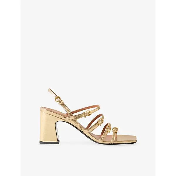 Claudie Pierlot Embellished Leather Heeled Sandals