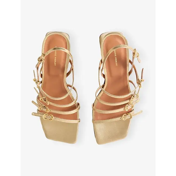 Claudie Pierlot Embellished Leather Heeled Sandals